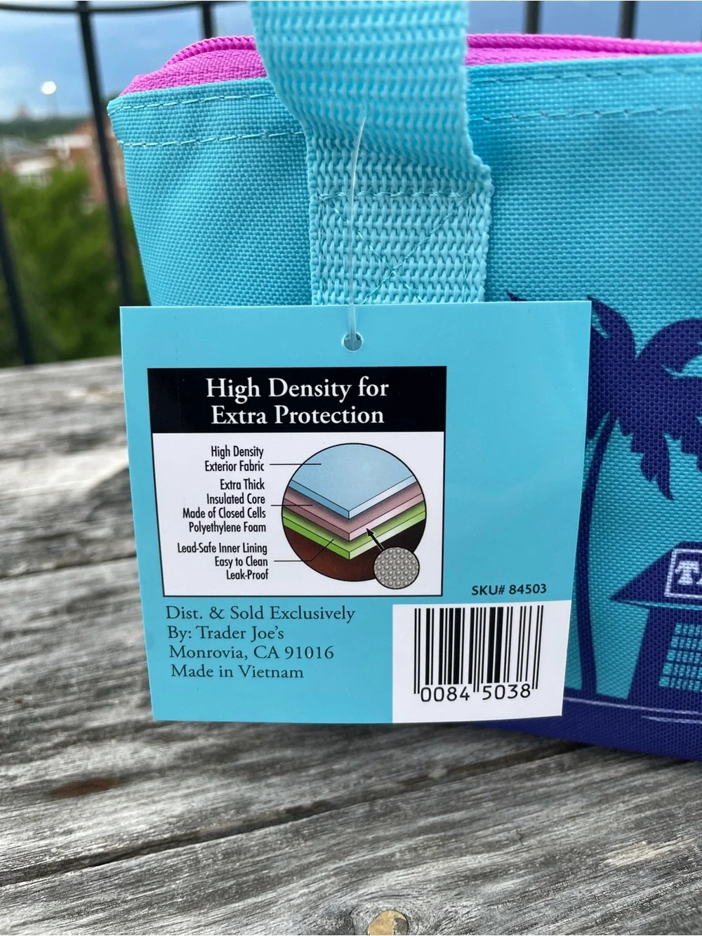 Trader Joe'S | Bags | Nwt Trader Joes Mini Insulates Tote Bag Blue Teal ...